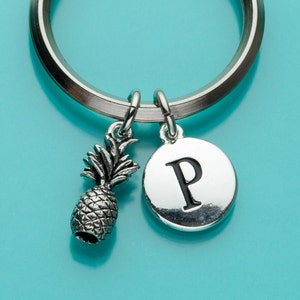 Pineapple Keychain, Pineapple Key Ring, Food Charm, Fruit, Personalized ...