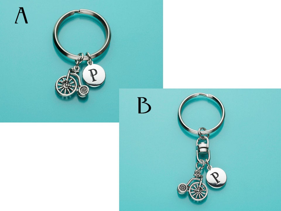 Tricycle Keychain Tricycle Key Ring Bike Keyring Initial - Etsy