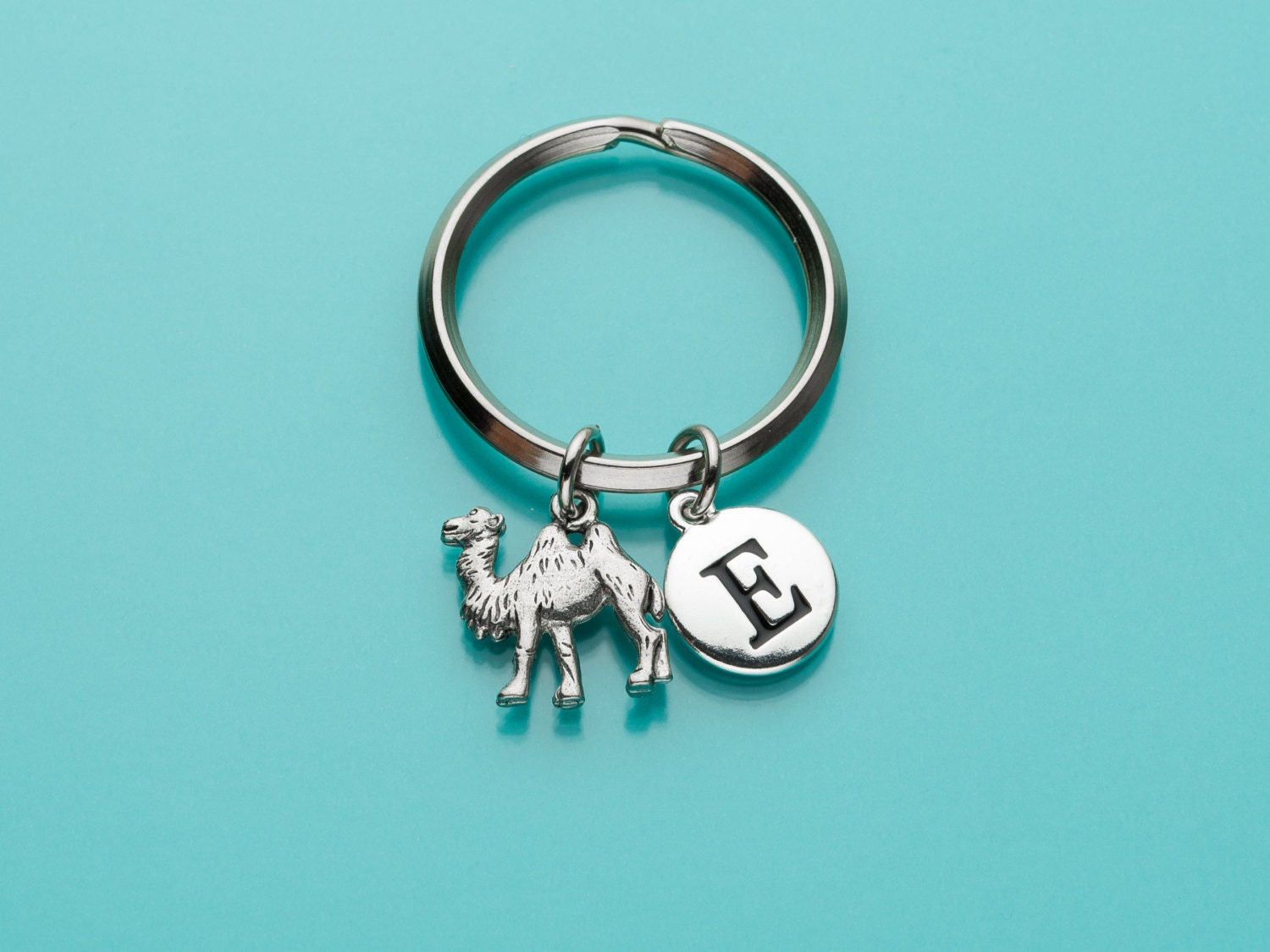 Camel Keychain Camel Key Ring Dromedary Charm Initial | Etsy