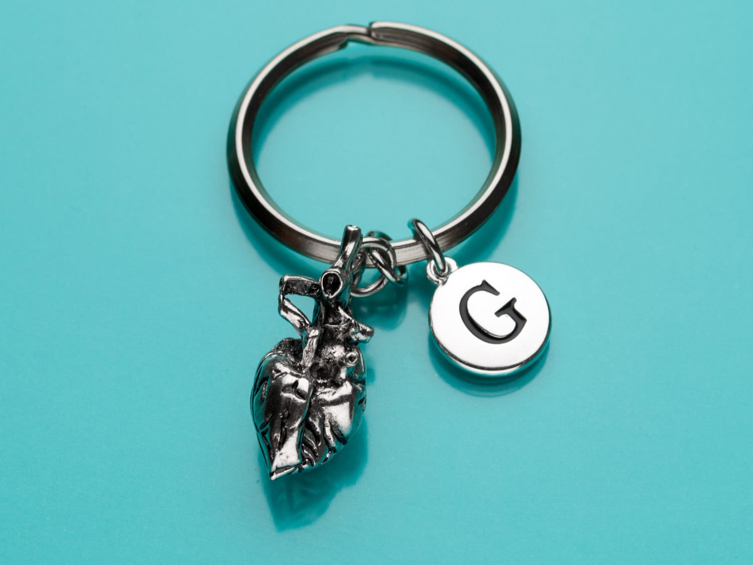 Anatomical Heart Keychain Anatomical Heart Key Ring Romantic - Etsy