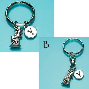 Rodin's the Kiss Keychain, the Kiss Key Ring, Lovers Sculpture ...