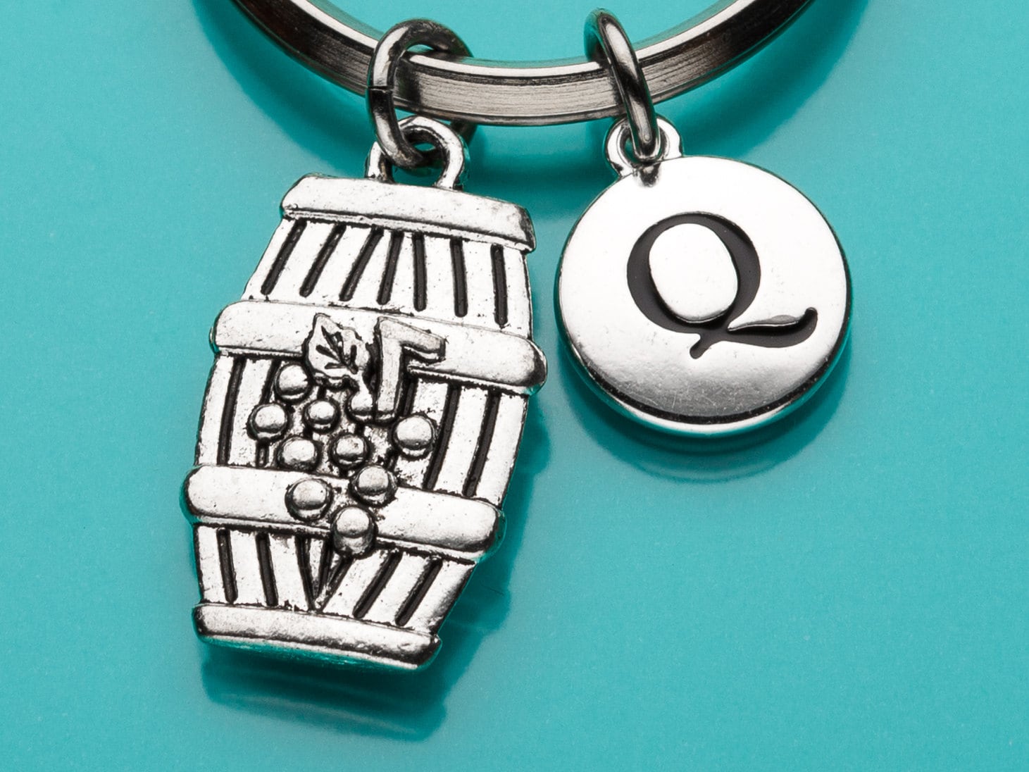 Wine Cask Keychain Wine Barrel Key Ring Wine Accessories | Etsy