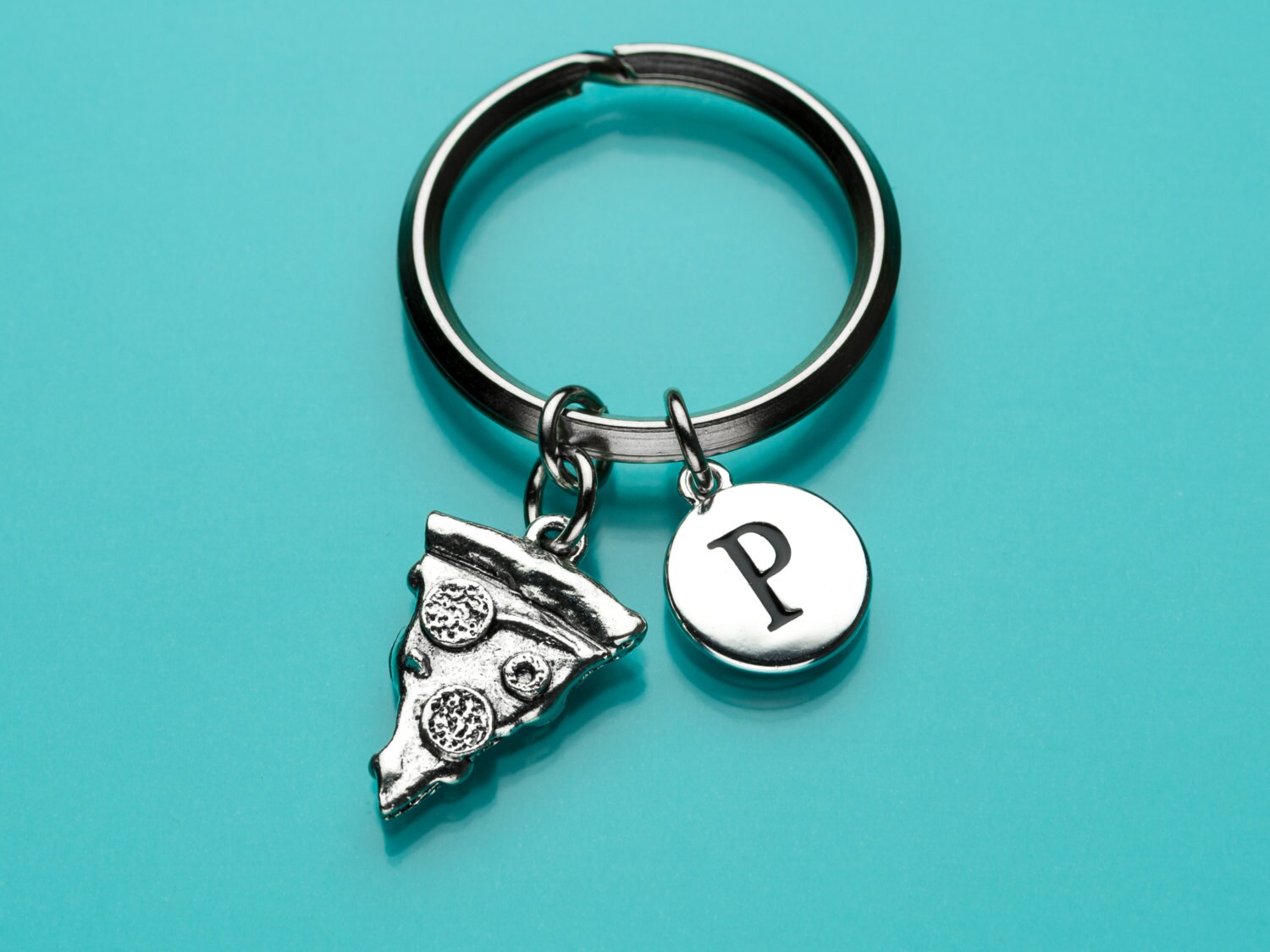 Pizza Slice Keychain Pizza Slice Key Ring Food Charm - Etsy