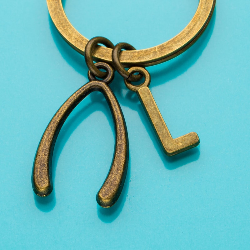 Wishbone Keychain - Etsy