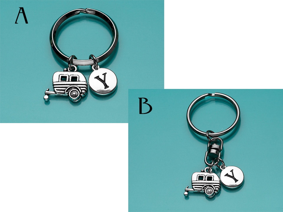 Camper Keychain Travel Trailer Caravan Key Ring Camping | Etsy