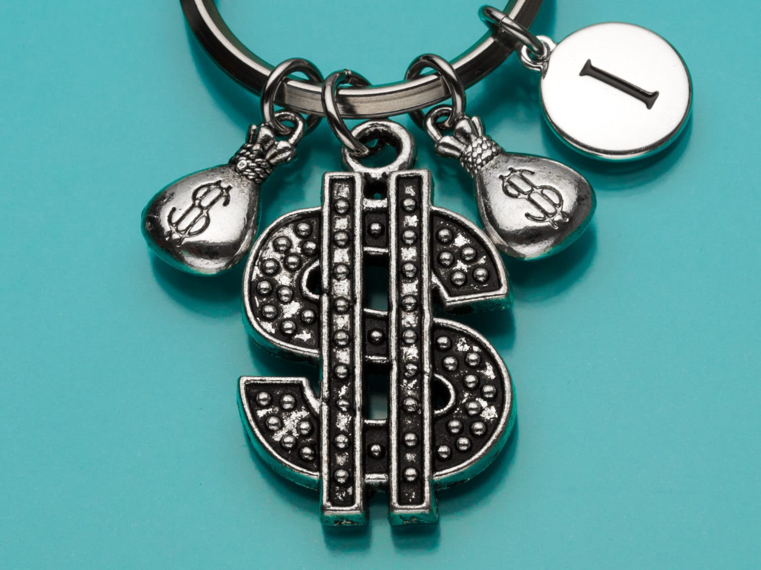 Money Keychain Money Sign Key Ring Money Bags Riches Charm | Etsy