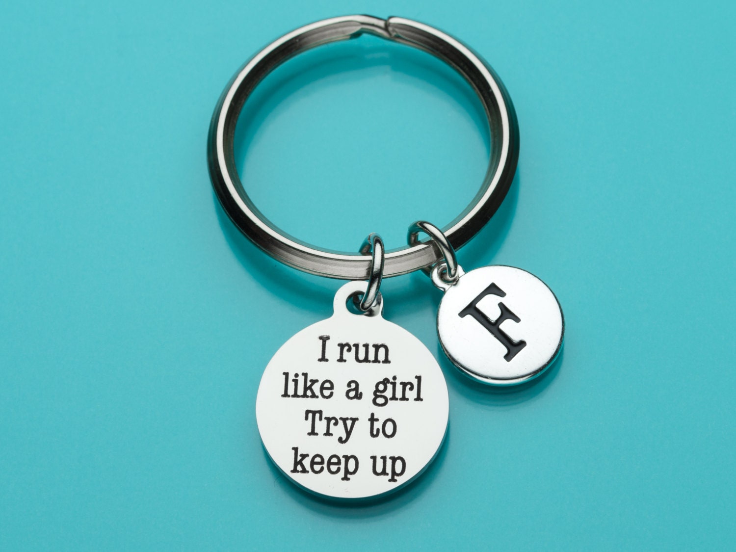 Run Like a Girl Keychain Running Key Ring Runner's - Etsy