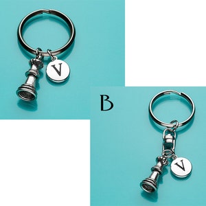 Queen Chess Piece Keychain, Queen Chess Piece Key Ring, Chess Queen ...