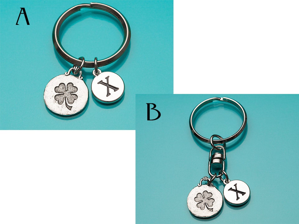 Shamrock Keychain Shamrock Key Ring Four Leaf Clover Key - Etsy