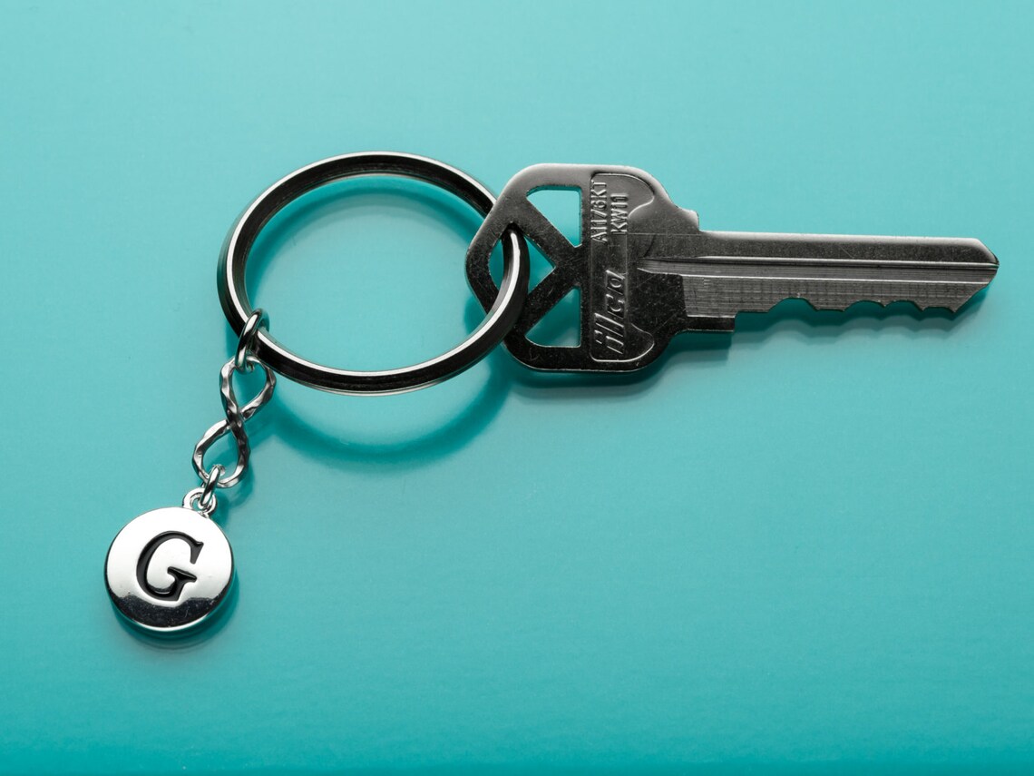 Hammered Infinity Symbol Keychain Hammered Infinity Key Ring | Etsy