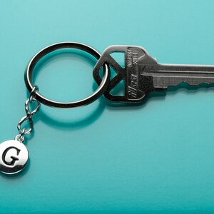 Hammered Infinity Symbol Keychain, Hammered Infinity Key Ring, Initial ...