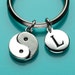 Yin Yang Keychain, Yin Yang Key Ring, Yin Yang Symbol, Initial Keychain ...