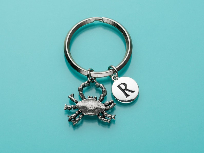 Crab Keychain Crab Key Ring Fish Keyring Sea Creature - Etsy