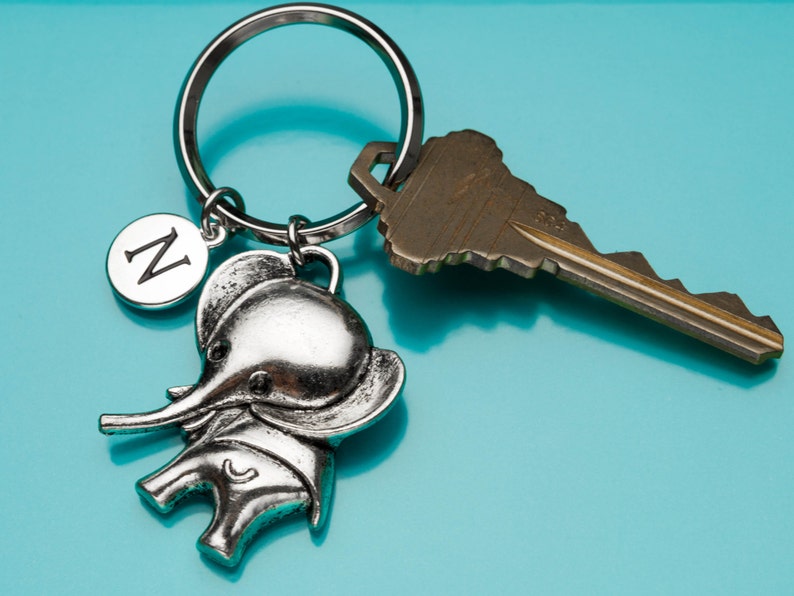 Elephant Keychain Cute Elephant Key Ring Jungle Animal | Etsy
