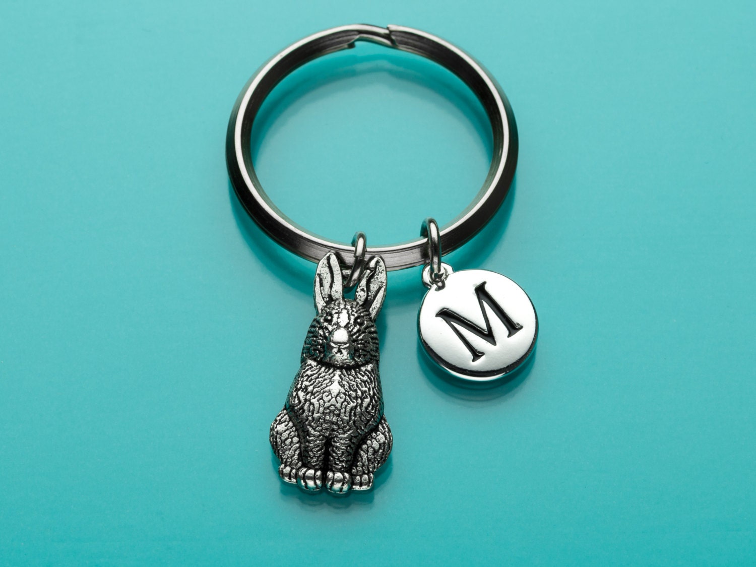 Bunny Rabbit Keychain Bunny Rabbit Key Ring Animal Charm - Etsy