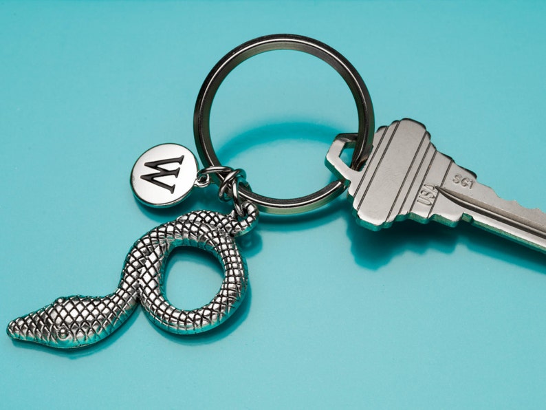 Coiled Snake Keychain Coiled Snake Key Ring Coiled Snake | Etsy