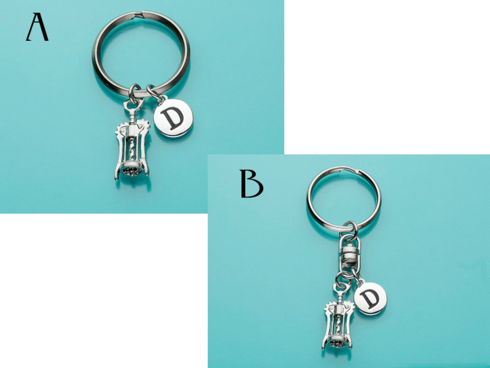 Corkscrew Keychain Corkscrew Key Ring Wine Accessories | Etsy