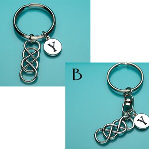 Double Infinity Knot Keychain, Infinity Symbol Key Ring, Forever Charm ...
