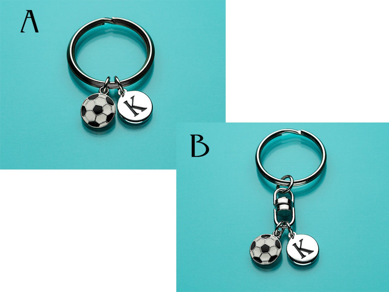Soccer Ball Keychain Soccer Ball Key Ring Team Sport Charm | Etsy