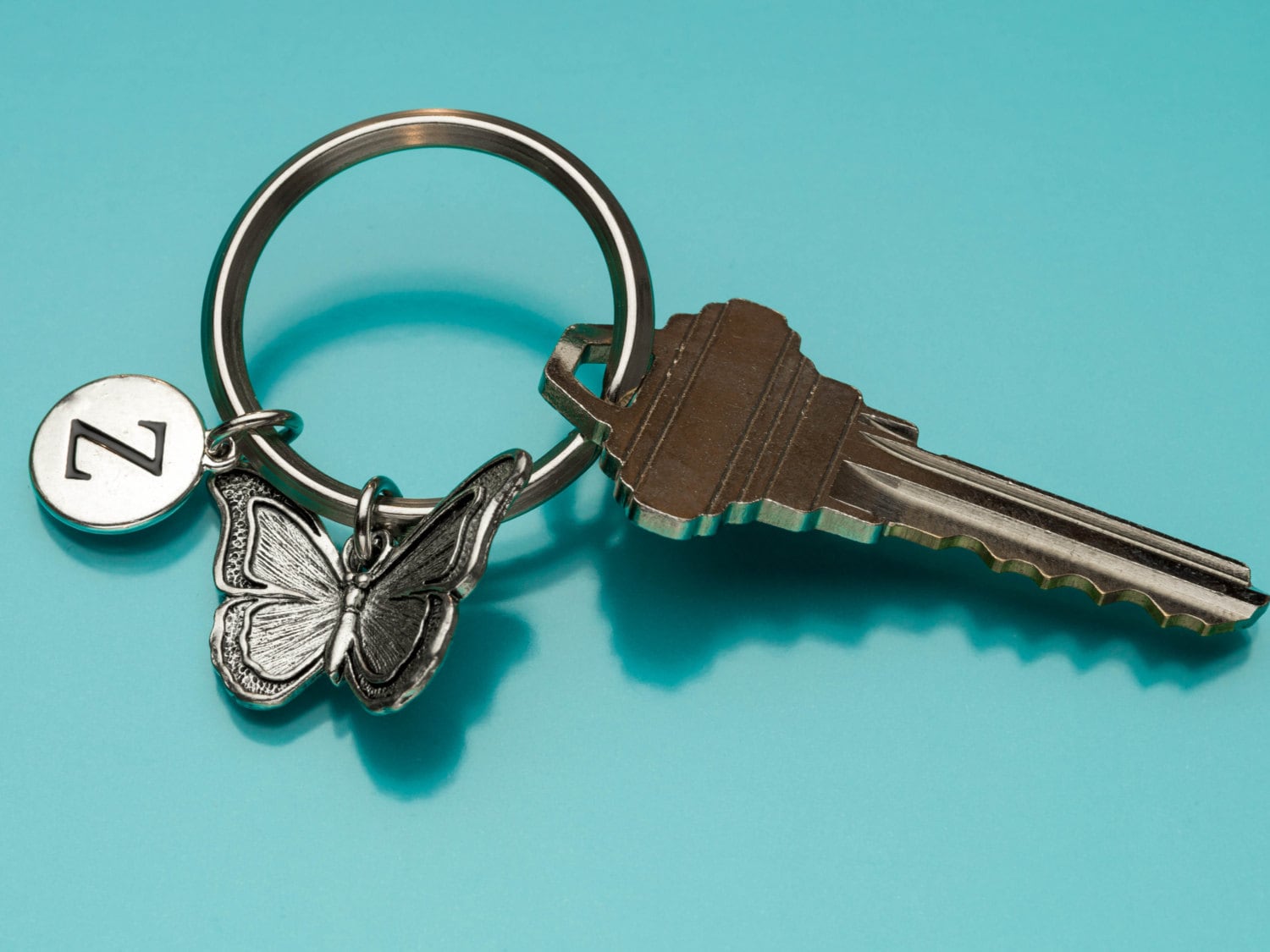 Butterfly Keychain Monarch Butterfly Key Ring Initial - Etsy