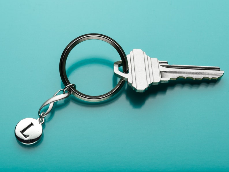 Infinity Symbol Keychain Infinity Key Ring Initial Keychain - Etsy