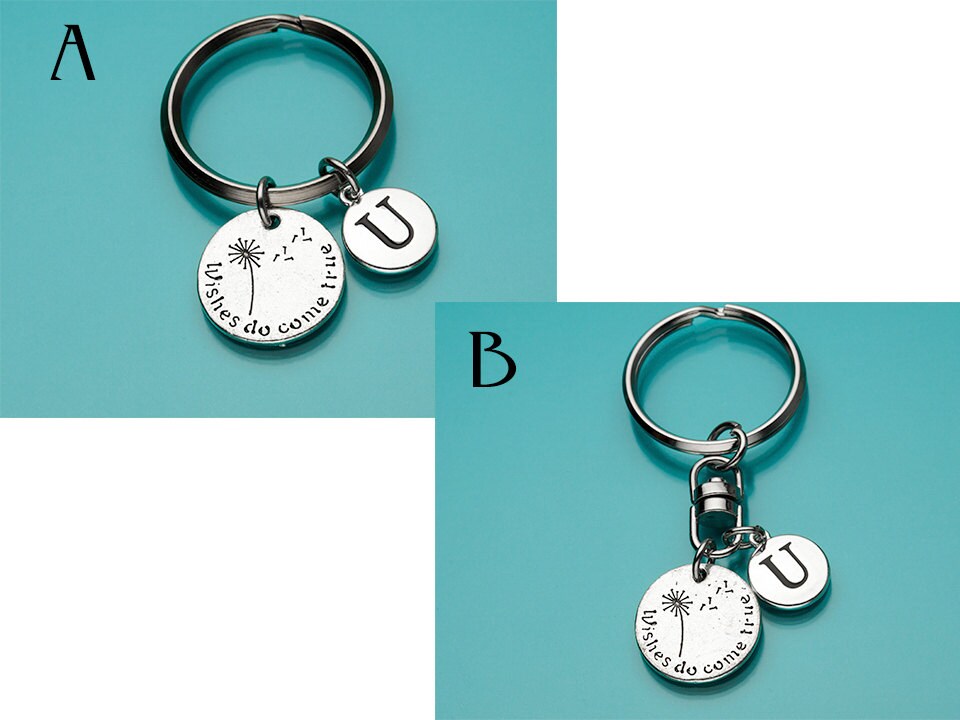 Wishes Do Come True Keychain, Wishes Key Ring, Make a Wish Key Chain ...