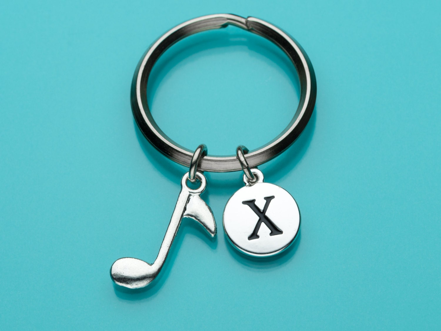 Musical Note Keychain Eighth Note Key Ring Musician Charm | Etsy