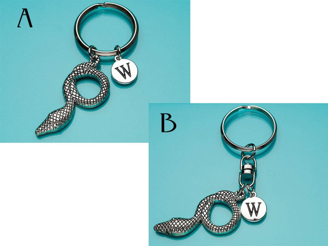 Coiled Snake Keychain Coiled Snake Key Ring Coiled Snake | Etsy