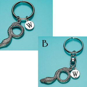 Coiled Snake Keychain, Coiled Snake Key Ring, Coiled Snake Charm ...