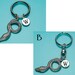 Coiled Snake Keychain, Coiled Snake Key Ring, Coiled Snake Charm ...