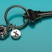 Bundt Pan Keychain, Bundt Pan Key Ring, Baking Key Chain, Initial ...