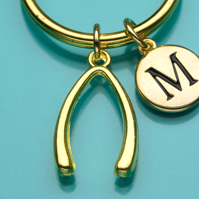 Wishbone Keychain - Etsy