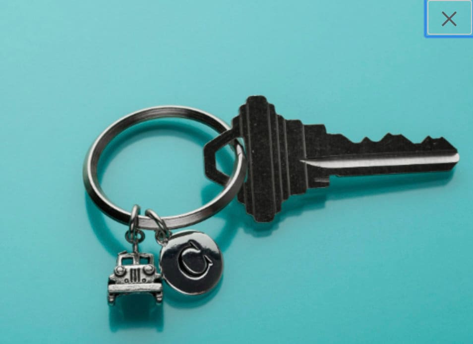 Jeep Keychain Jeep Key Ring Initial Keychain Personalized - Etsy