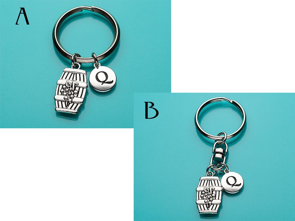 Wine Cask Keychain Wine Barrel Key Ring Wine Accessories | Etsy