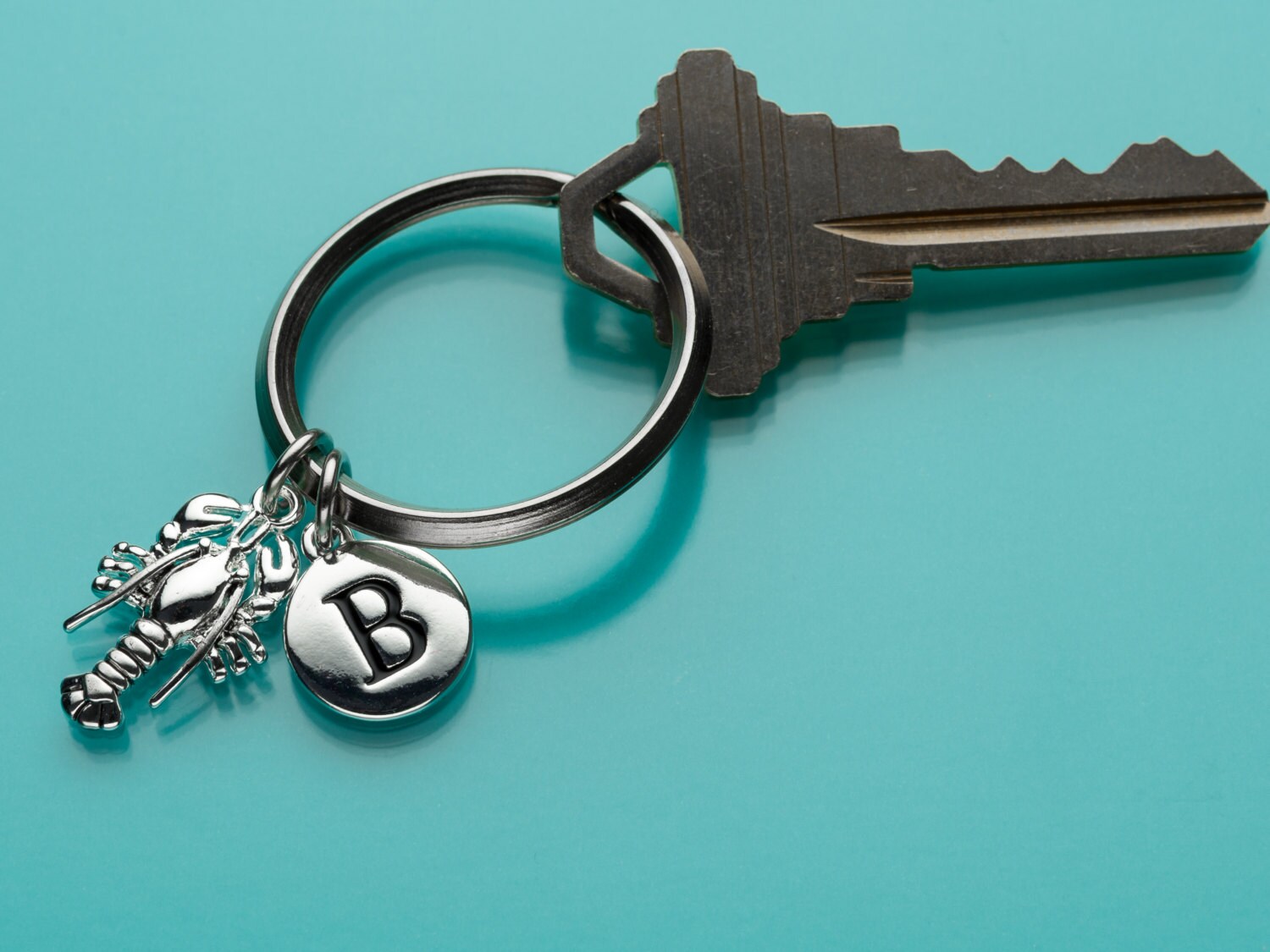 Lobster Keychain Lobster Key Ring Sea Creature Initial - Etsy