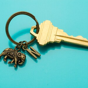 Elephant Keychain, Bronze Elephant Key Ring, Thai Elephant, Animal ...