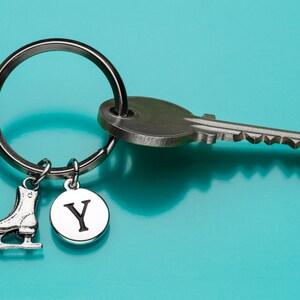Figure Skate Keychain, Figure Skate Key Ring, Ice Skate Charm, Sport ...