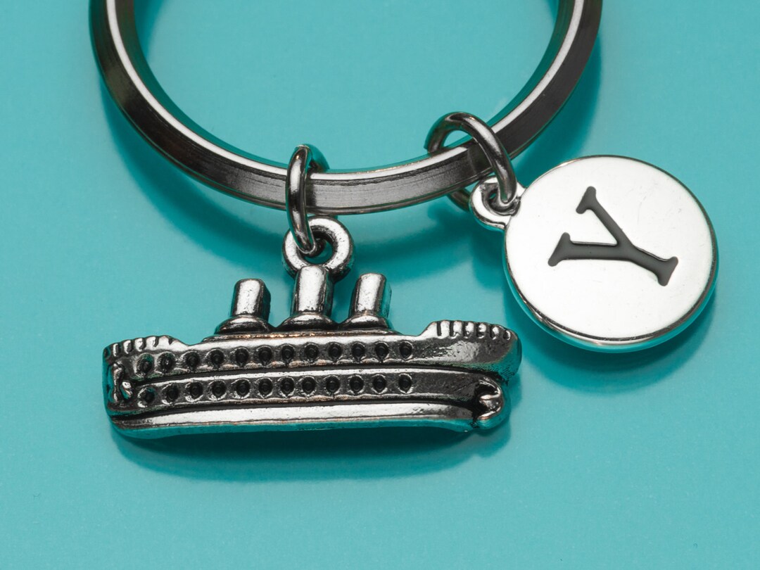 Steamship Keychain, Steam Ship Key Ring, Cruise Ship, Ocean Liner Charm ...