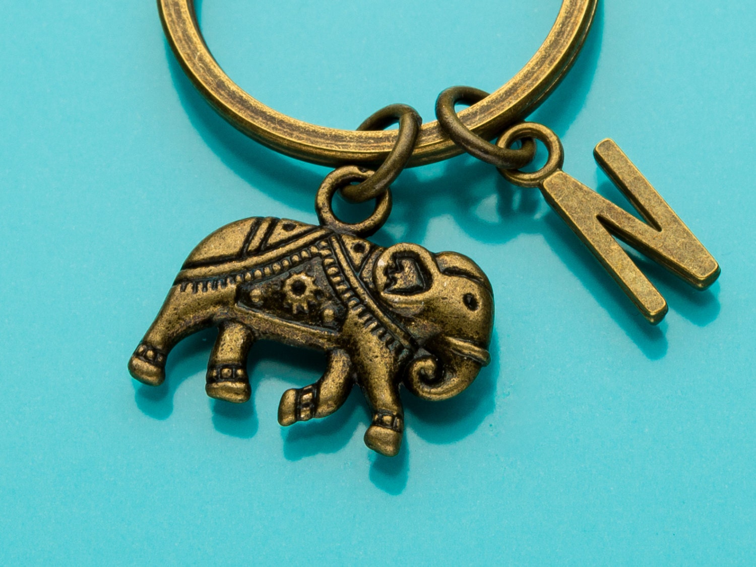 Elephant Keychain Bronze Elephant Key Ring Thai Elephant | Etsy