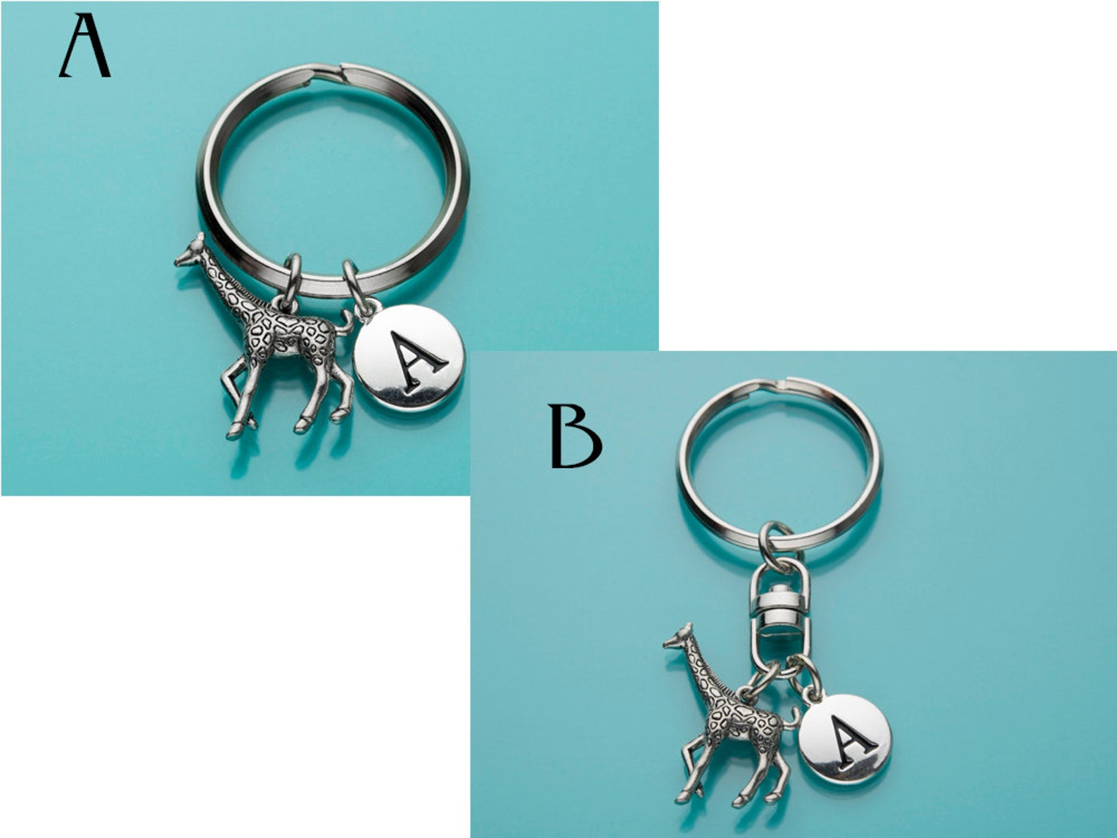 Giraffe Keychain Giraffe Key Ring Jungle Animal Charm | Etsy