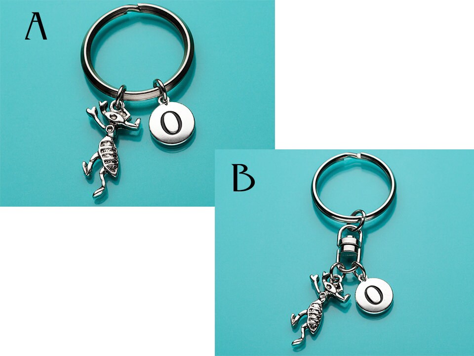 Ant Keychain Cute Ant Key Ring Insect Charm Initial | Etsy