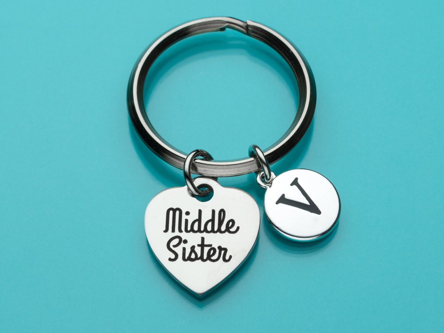 Middle Sister Keychain Middle Sister Key Ring Middle Sis - Etsy