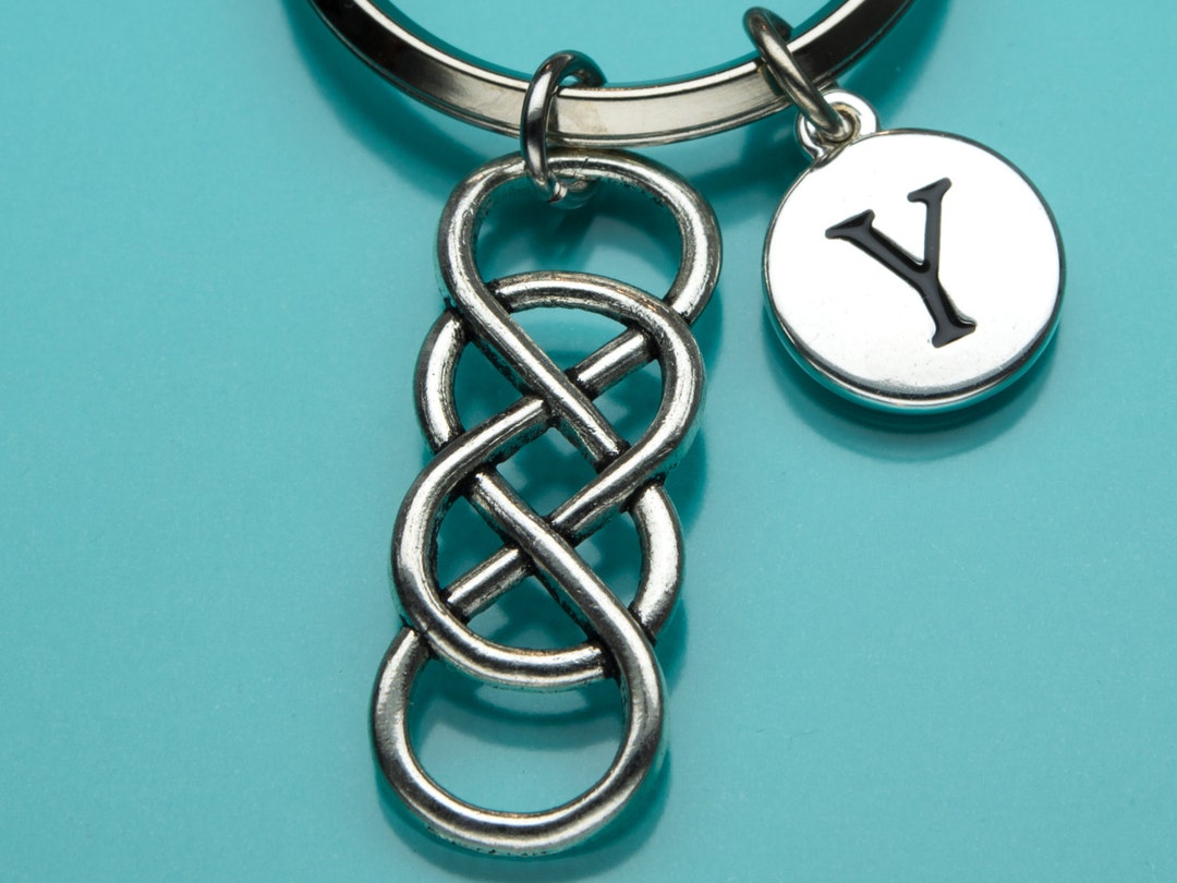 Double Infinity Knot Keychain, Infinity Symbol Key Ring, Forever Charm ...