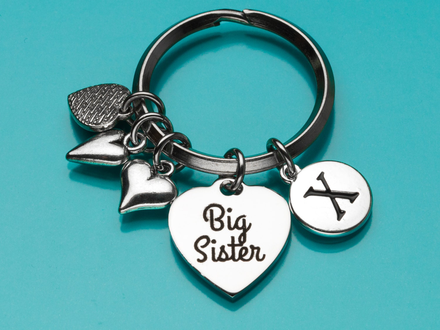 Big Sister Keychain Sister Key Ring Sister Gift Heart | Etsy