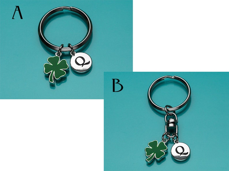 Four Leaf Clover Keychain Green Shamrock Key Ring Good Luck | Etsy