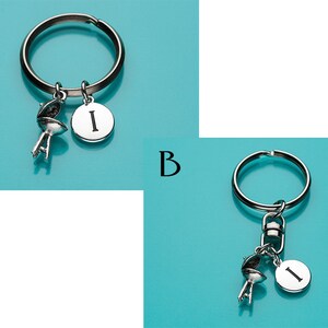 Barbecue Grill Keychain, Barbecue Key Ring, BBQ Charm, Initial Keychain ...