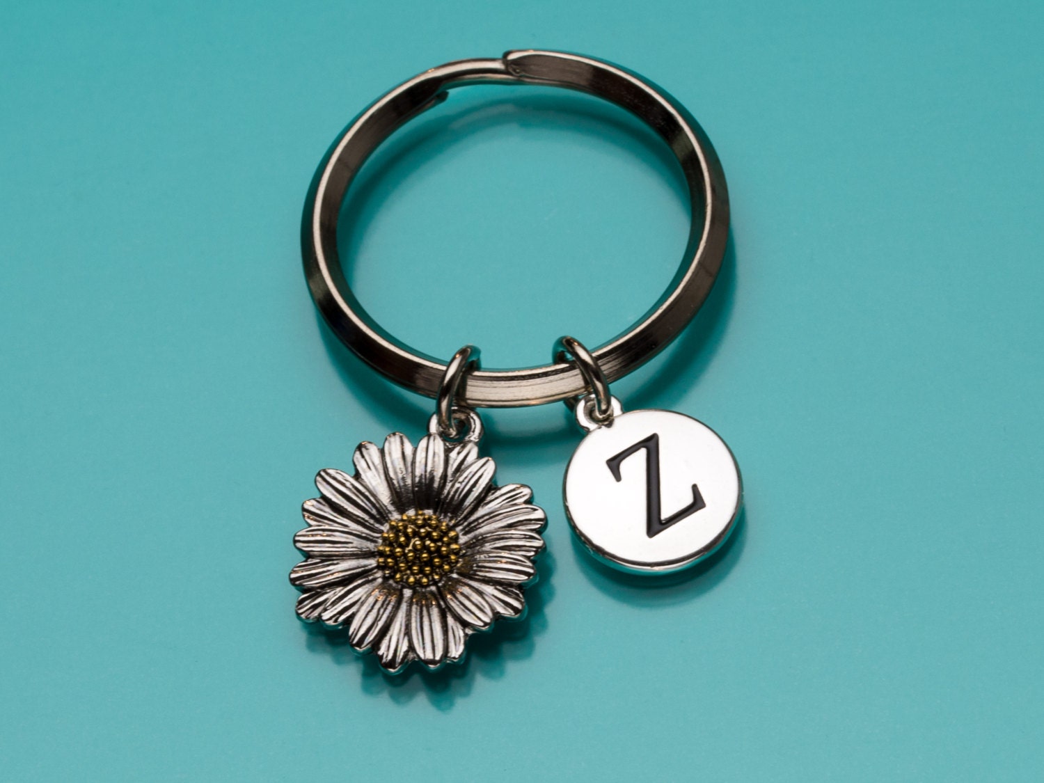 Daisy Keychain Daisy Key Ring Flower Keychain Garden - Etsy