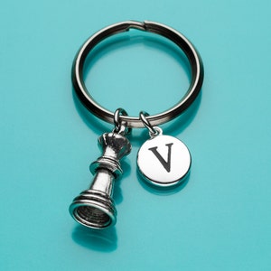 Queen Chess Piece Keychain, Queen Chess Piece Key Ring, Chess Queen ...