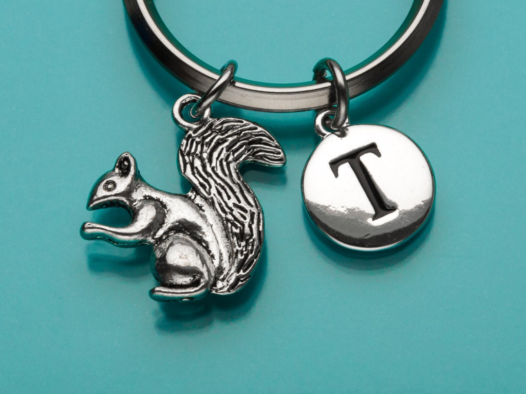 Squirrel Keychain, Squirrel Key Ring, Flying Squirrel, Rodent Charm ...