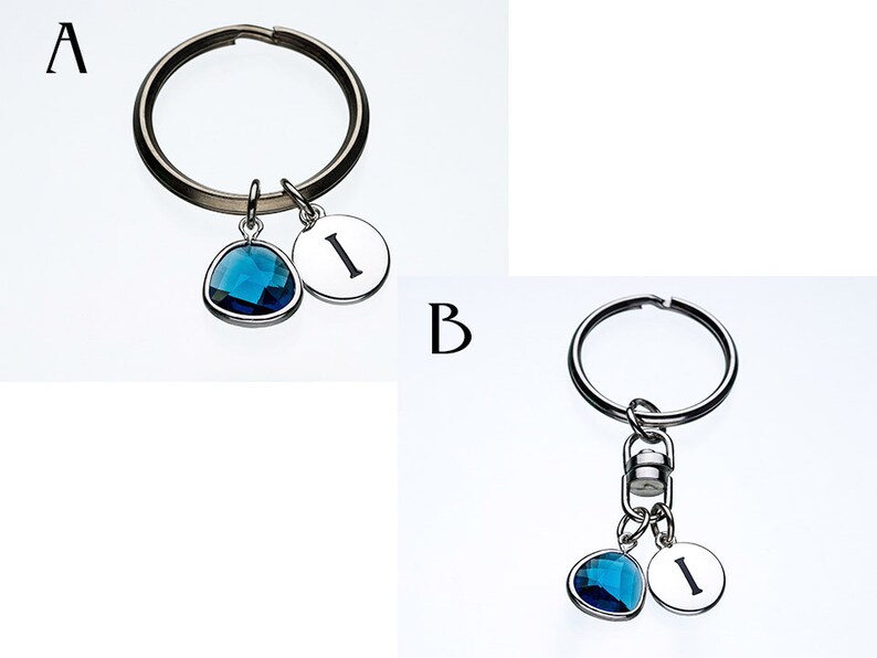 Sapphire Crystal Gem Keychain Sapphire Crystal Gem Key Ring | Etsy